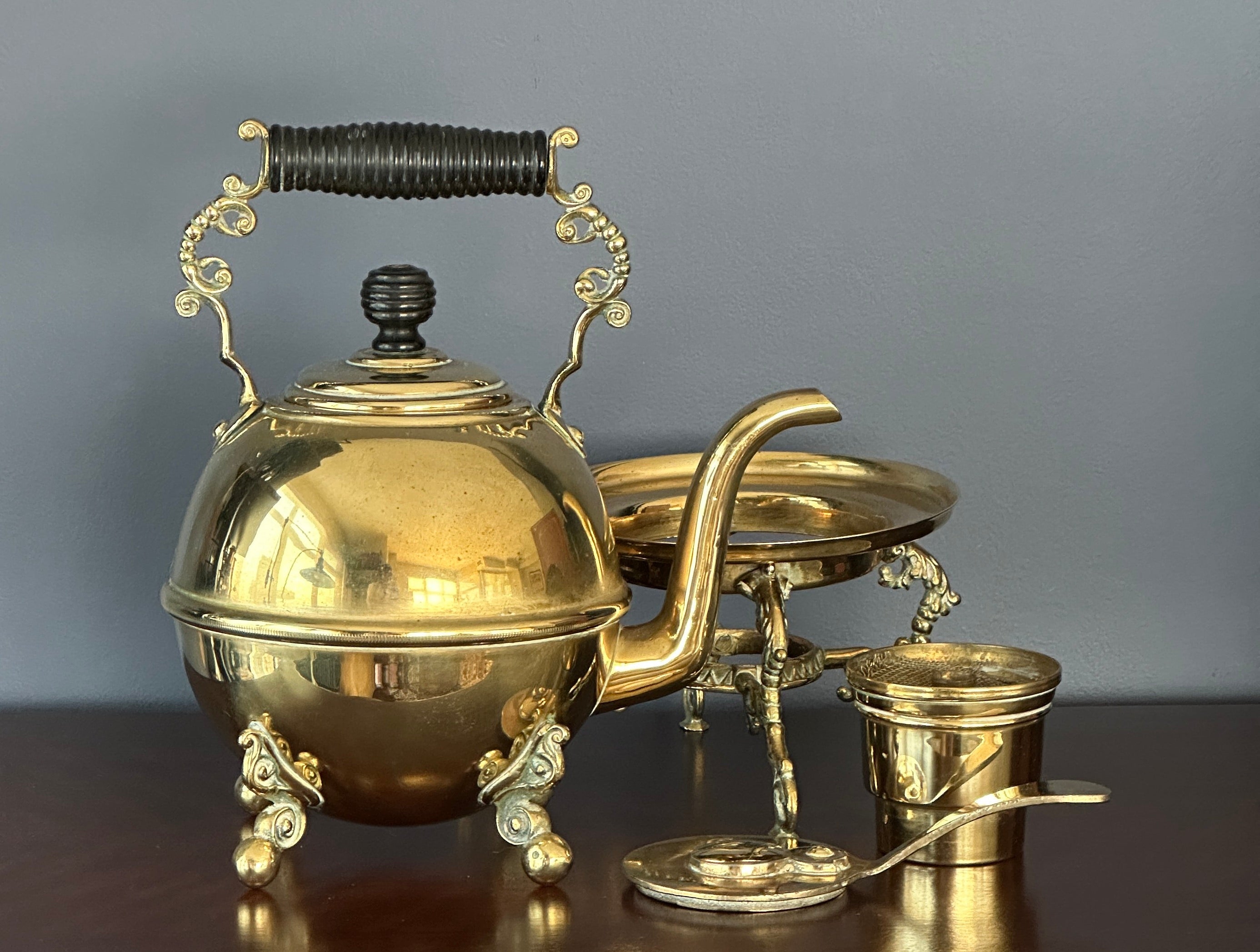 Brass Spirit Kettle on Stand – SummerhillCuriosities