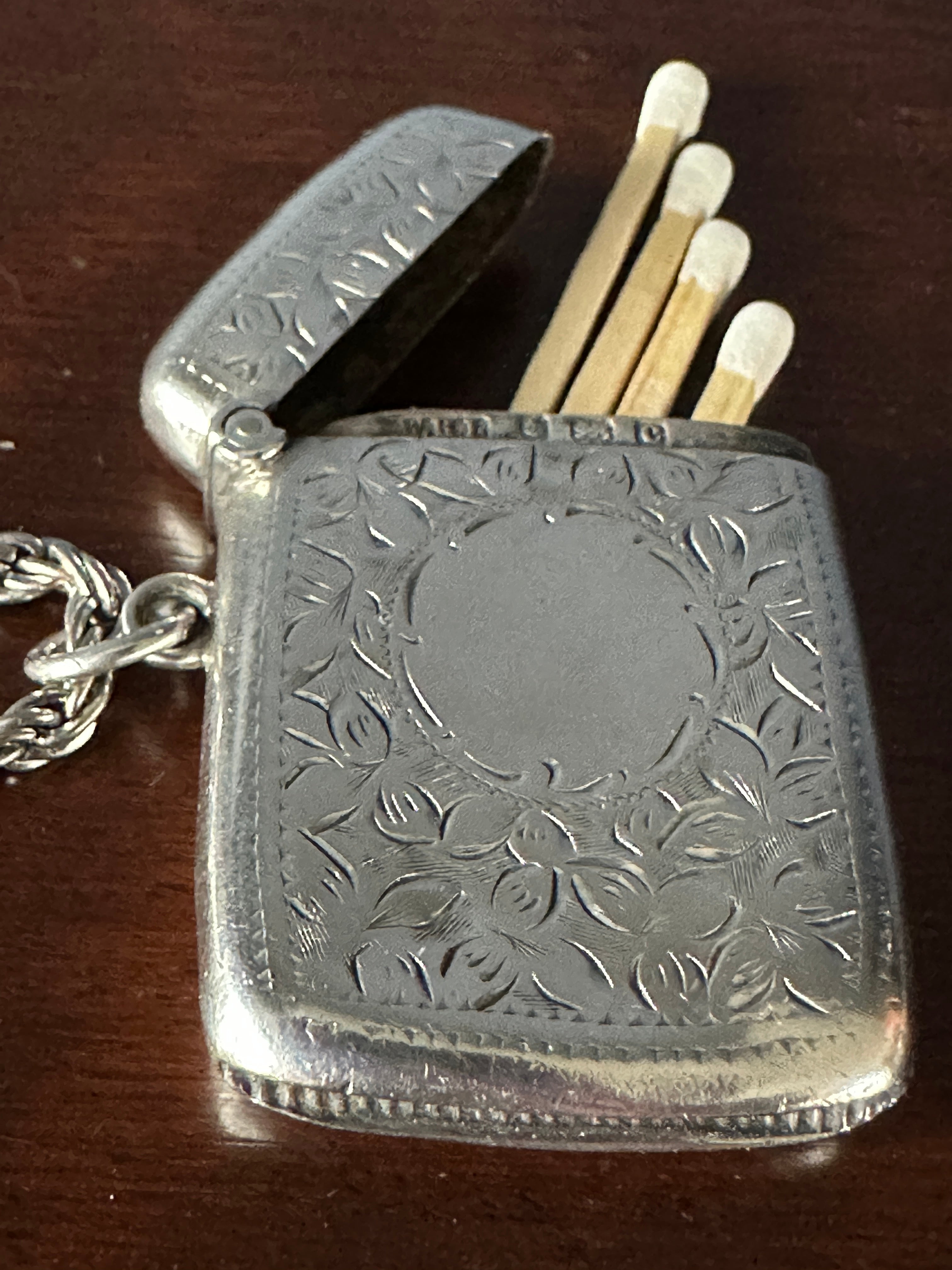Edwardian Sterling Silver Match Safe / Vesta Case – SummerhillCuriosities