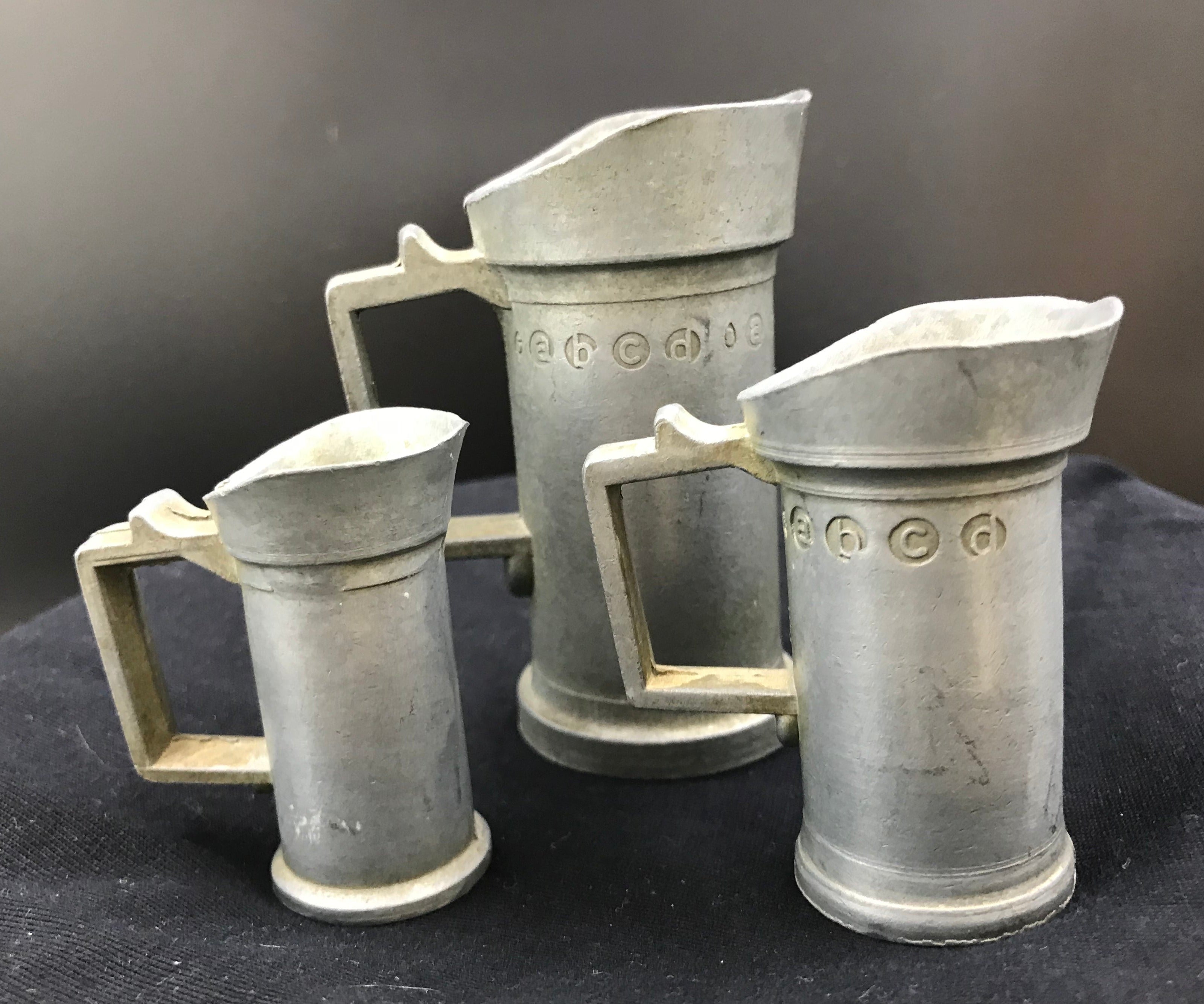 Pewter graduated measuring pitchers - set of 3 – SummerhillCuriosities